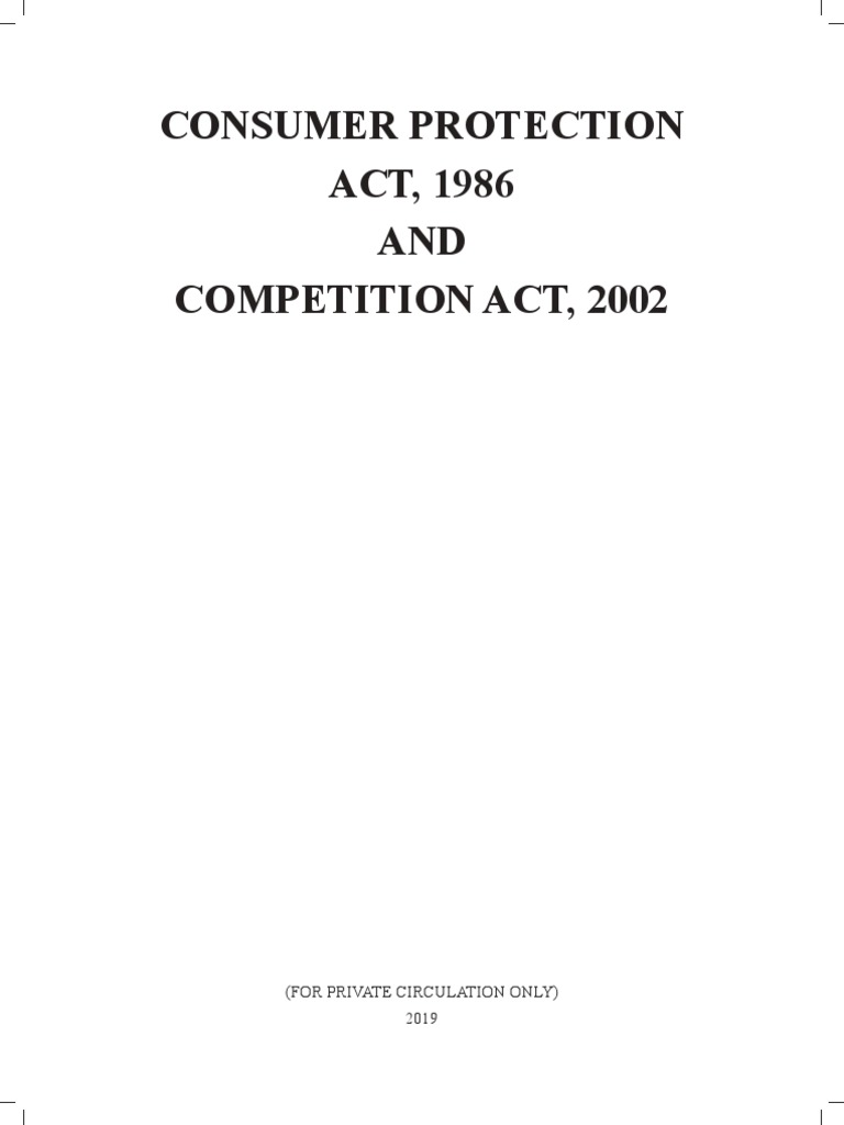 Consumer Protection Act 1986 Competition Act 2002 N | PDF | Consumer ...