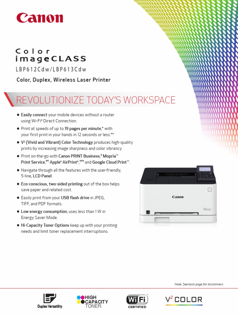 Giới thiệu lbp613cdw | PDF | Ios | I Phone