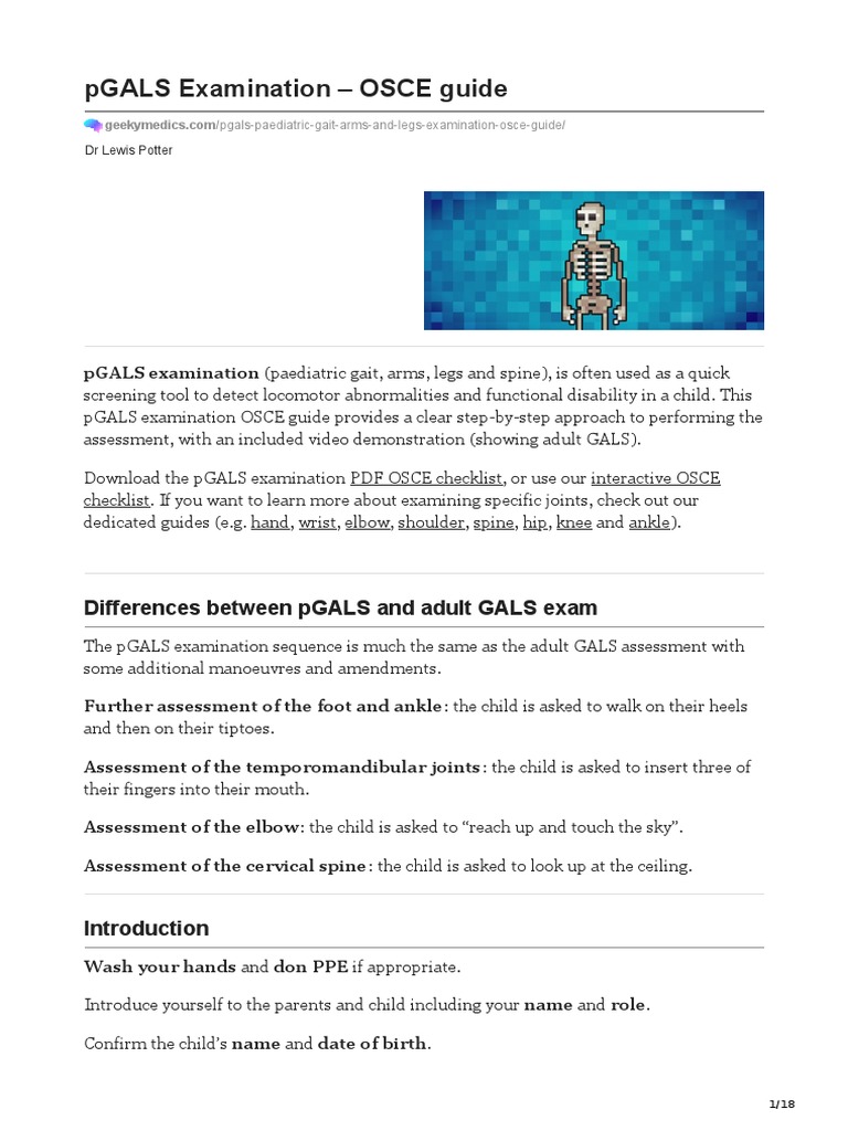 Pediatric Gait Assessment Guide | PDF | Foot | Anatomical Terms Of Motion
