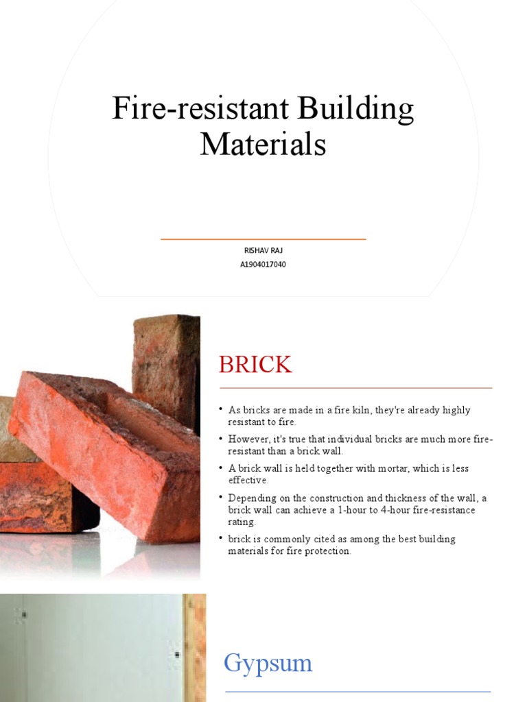 Fire-Resistant Building Materials | PDF