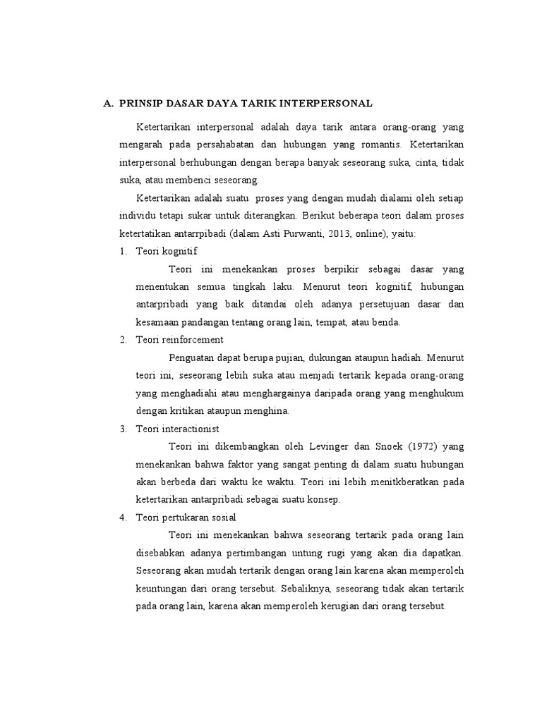 Daya Tarik Interpersonal | PDF