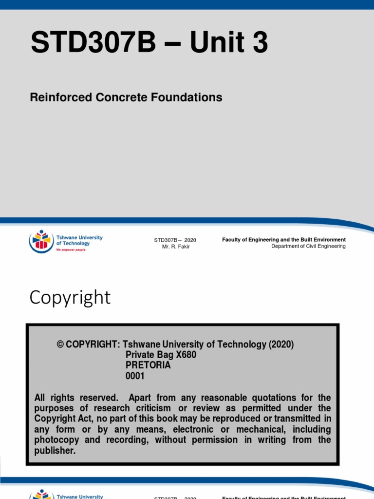 07 Reinforced Concrete Foundations | PDF | Column | Foundation ...