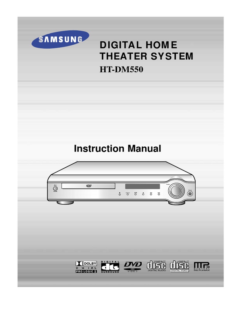 Samsung HT Dm550 Instruction Manual | PDF | Mp3 | Video