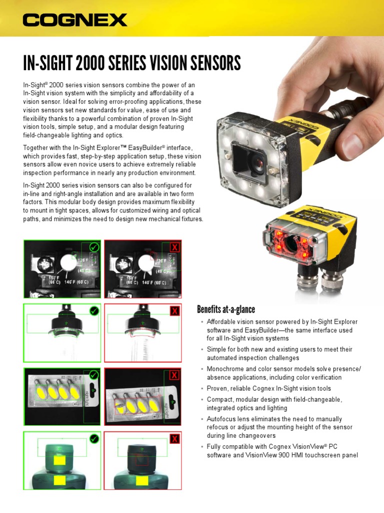 In-Sight 2000 Series Vision Sensors: Benefits At-A-Glance | PDF ...