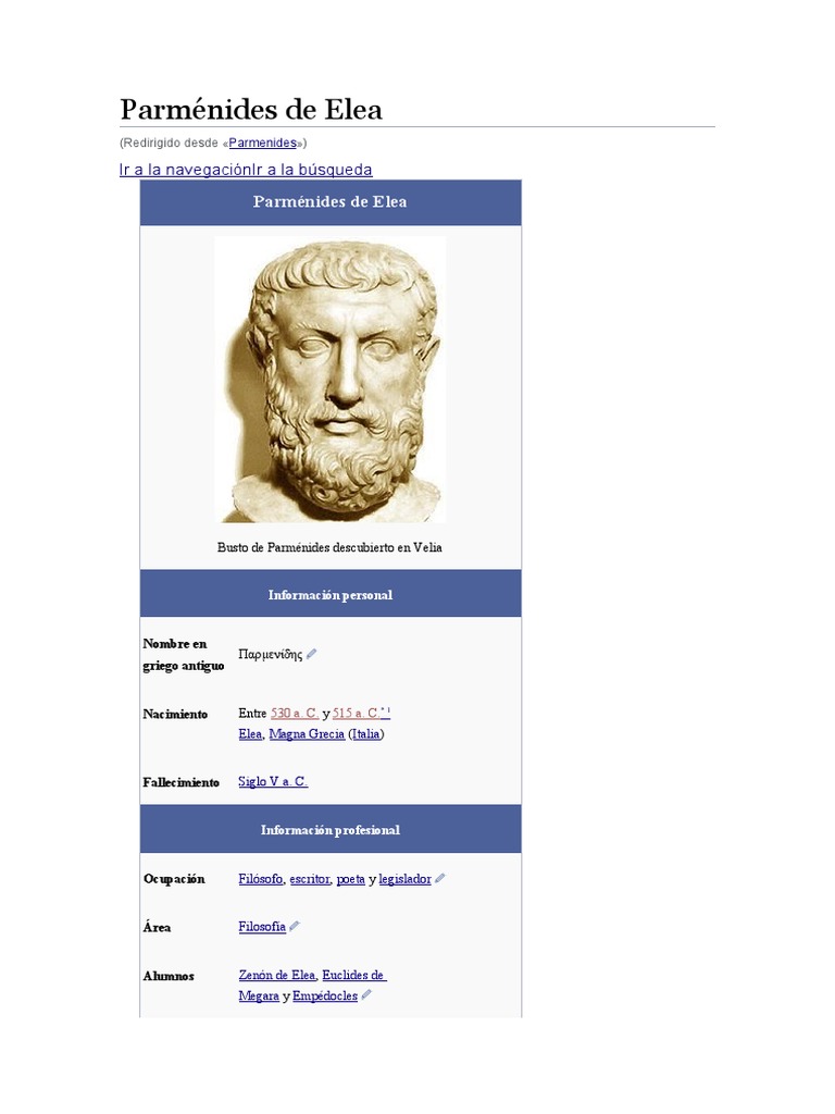 Parménides de Elea | PDF | Platón | Science