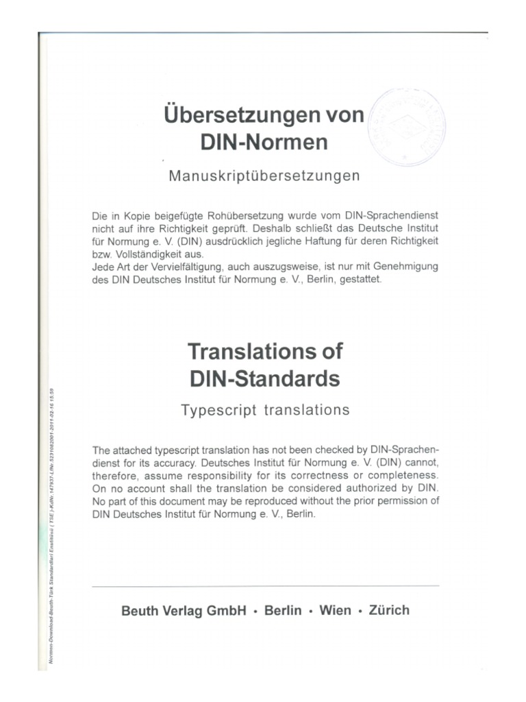 Din 6930-1 - 1 | PDF