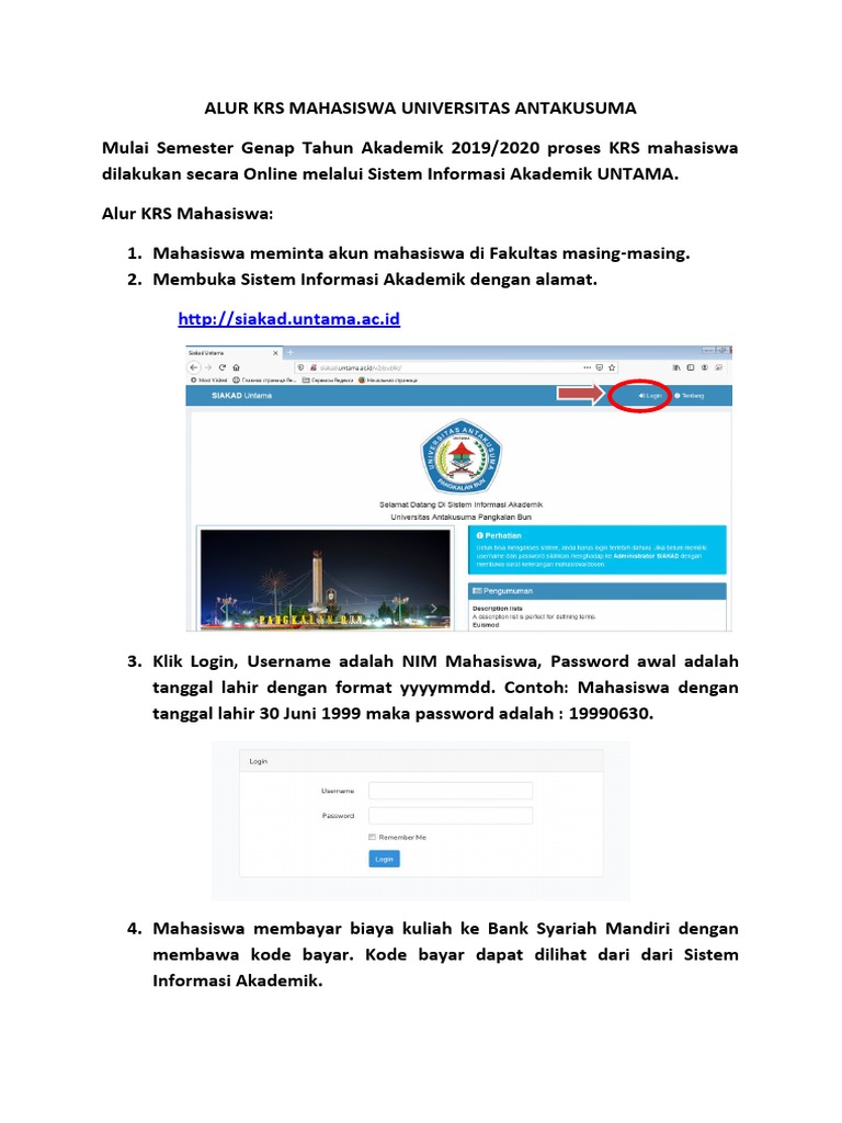 Alur Krs Mahasiswa Universitas Antakusuma | PDF
