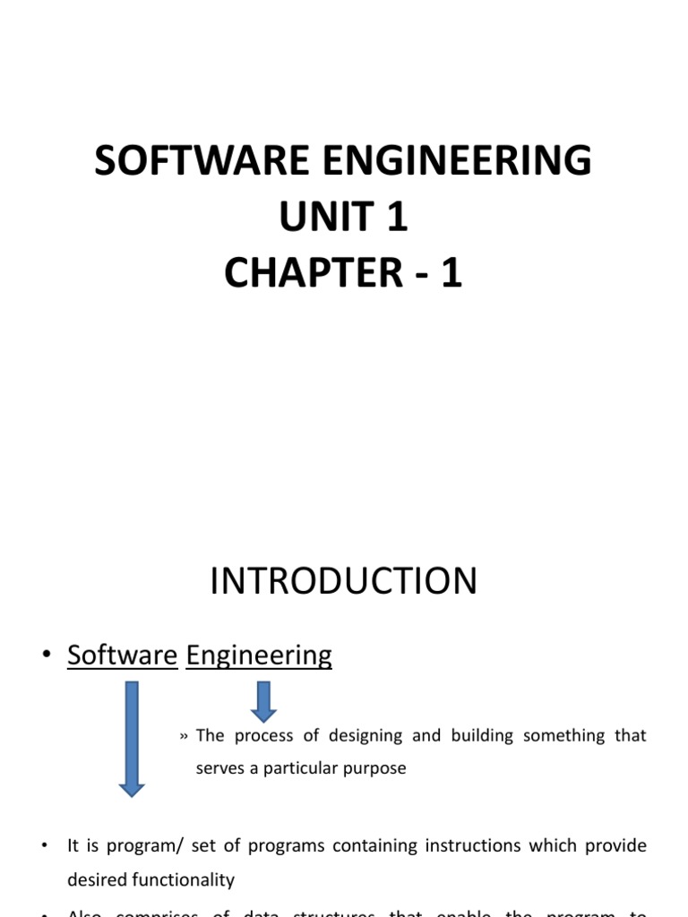 Software Engineering Unit 1 Chapter - 1 | PDF | Web Application | Software