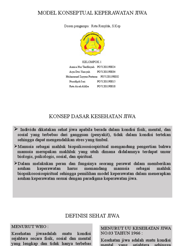 Model Konseptual Keperawatan Jiwa | PDF