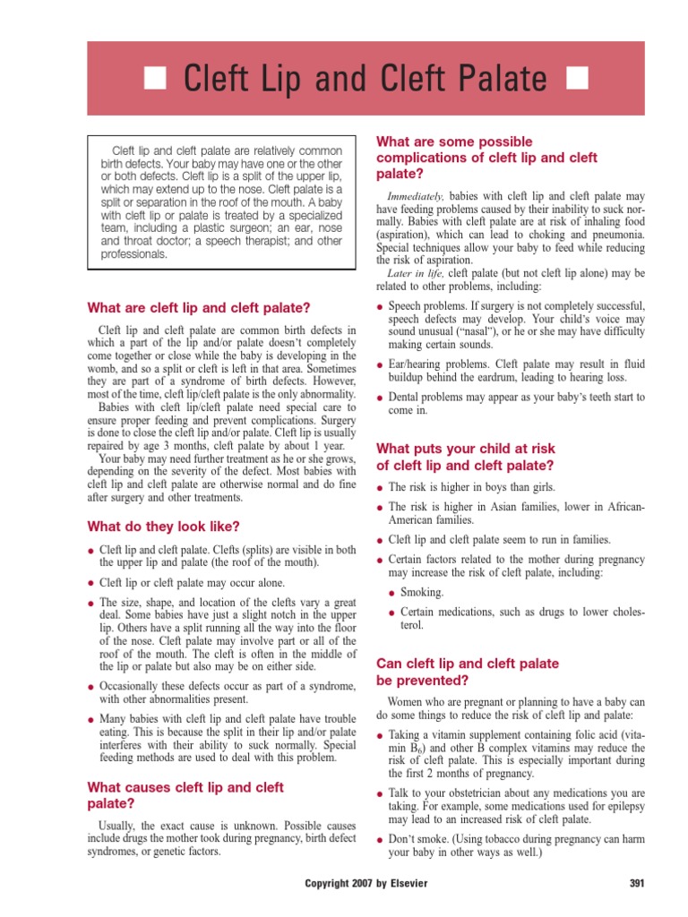 6 Cleft Palate Cleft Lip | PDF | Medical Specialties | Clinical Medicine