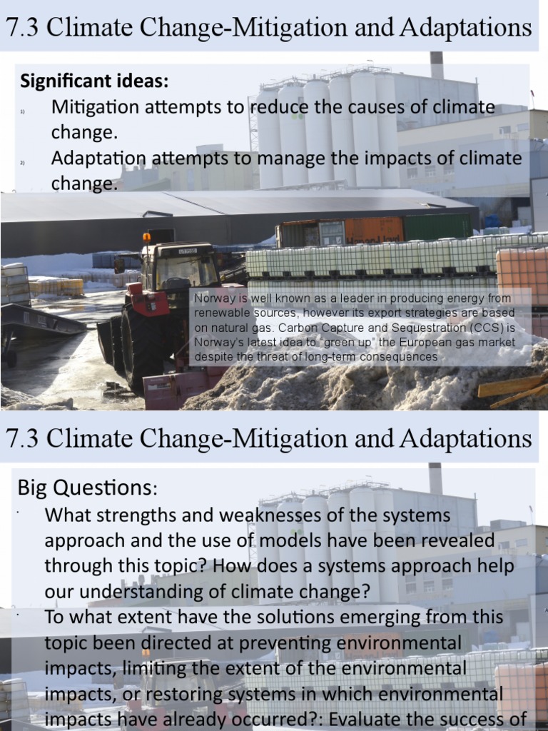 Climate Change Mitigation and Adaptation | PDF | Climate Change ...