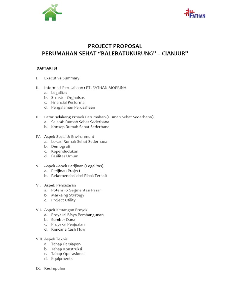 Proposal Proyek Perumahan | PDF