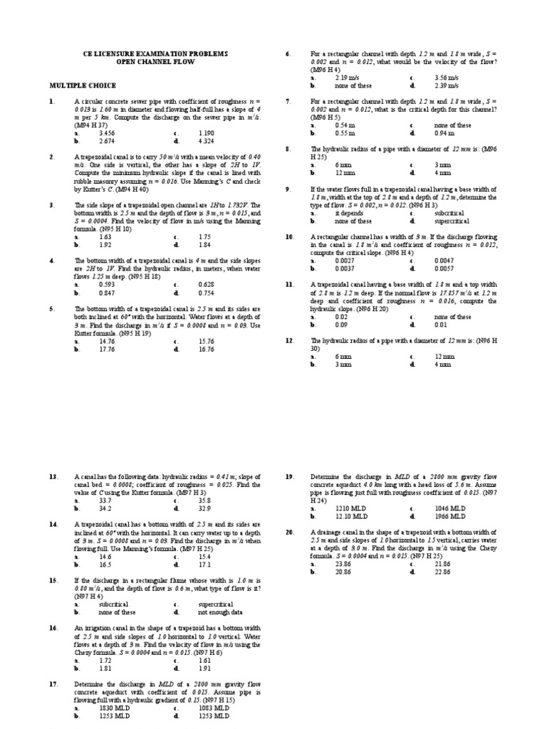Open Channel Flow | PDF | Transparent Materials | Hydraulic Engineering