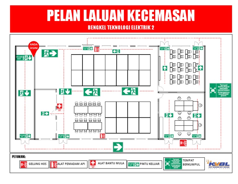 Pelan Laluan Kecemasan Bgkel Tek Elektrik 2 STOR | PDF