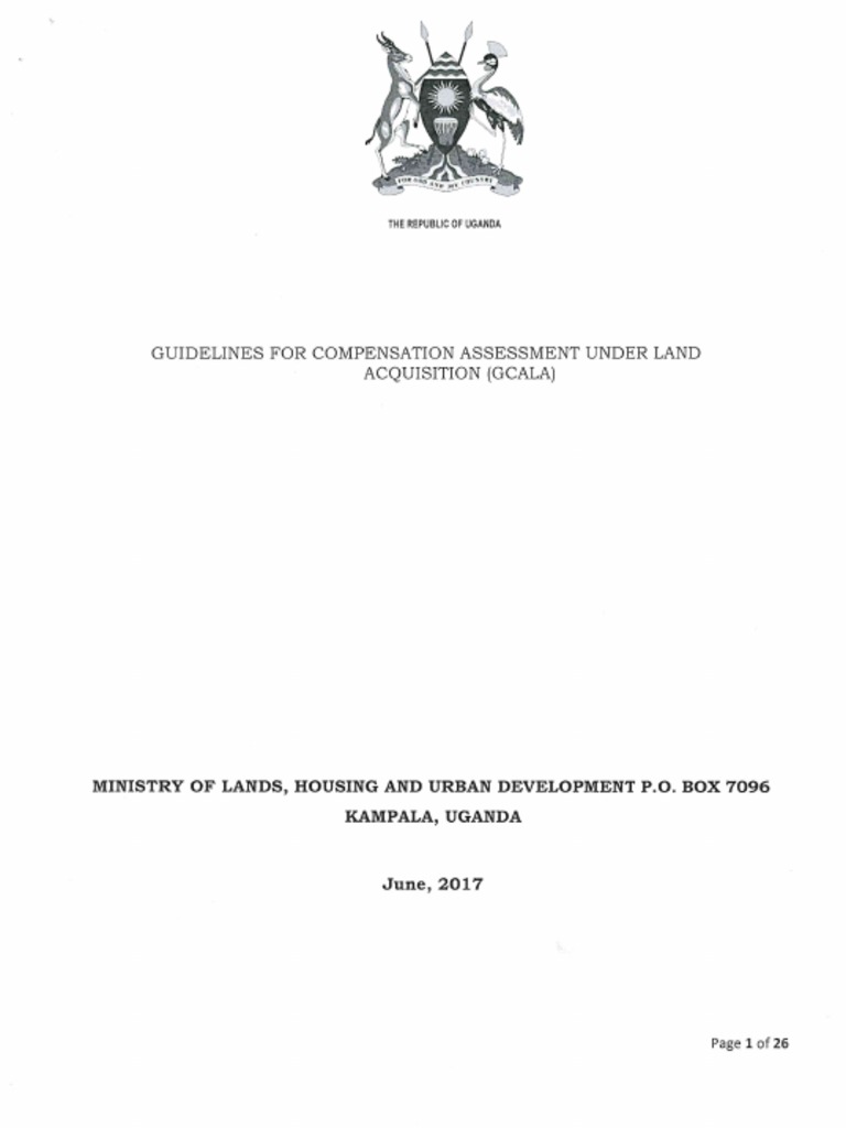 Guidelines For Compensation Assessment Under Land Acquisition | PDF