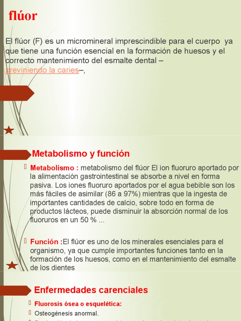 Funciones y efectos del flúor en el cuerpo | PDF | Salud y bienestar ...