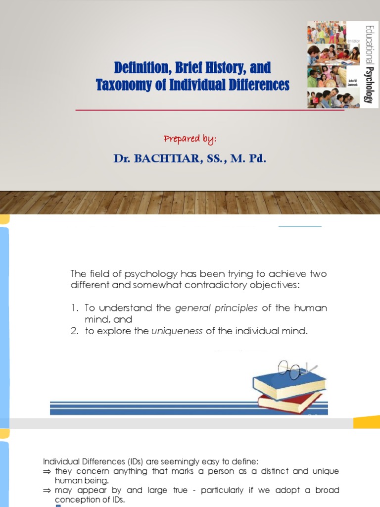 Meeting 2 Definition and Taxonomy of Individual Differences | PDF ...