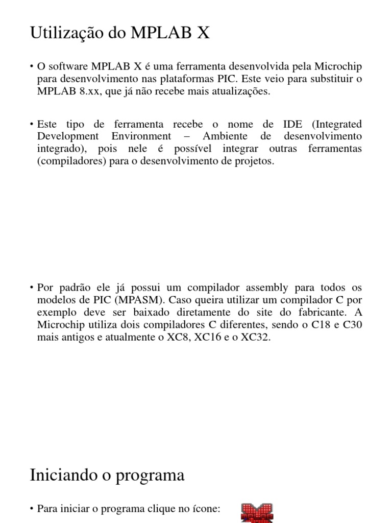 Tutorial Do MPLAB X | PDF | Compilador | Janela (informática)
