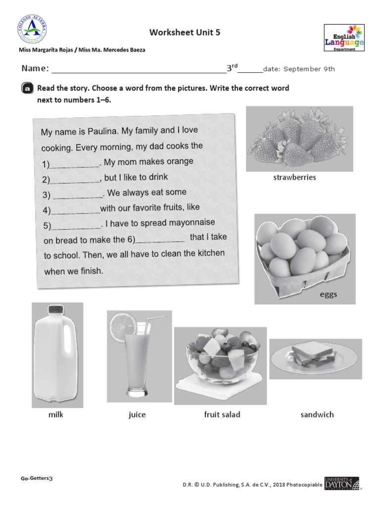 Worksheet Unit 5 | PDF