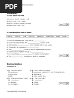 Pre Intermediate Workbook Answer Key 3rd Edition | PDF