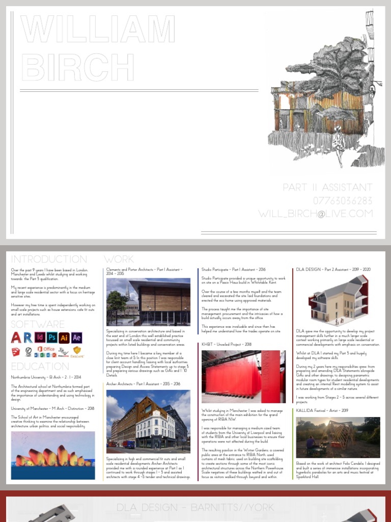Will Birch CV 2021 | PDF | Architect