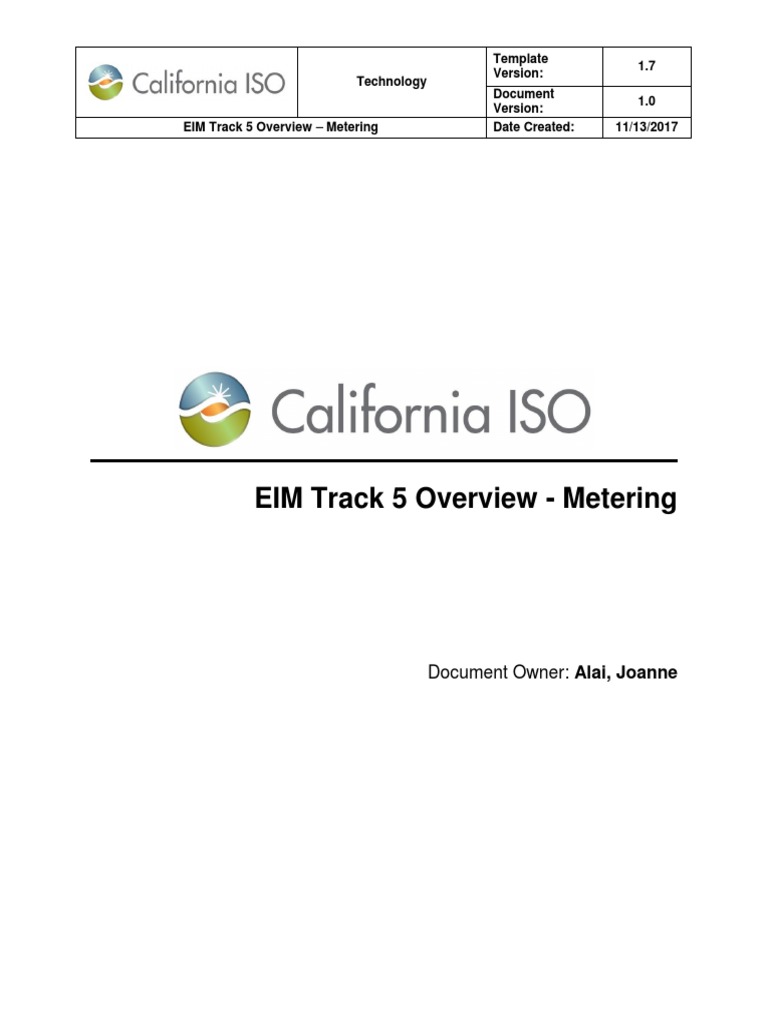 EIM Track 5 Overview - Metering | PDF | Accuracy And Precision | Simulation