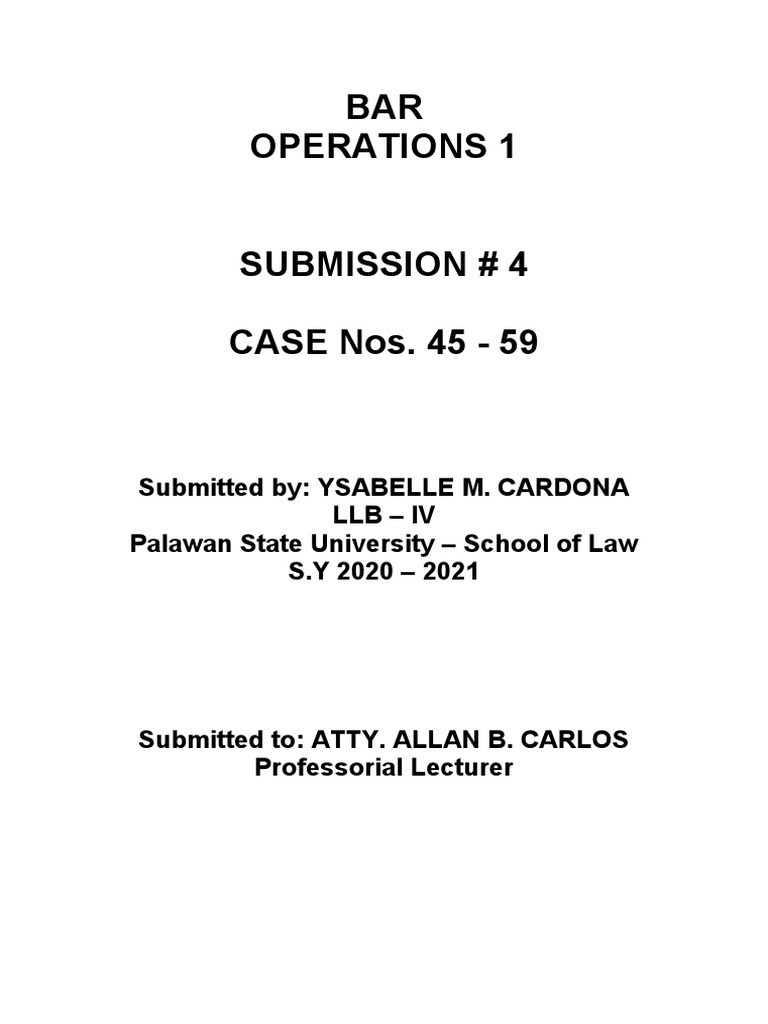 Bar Ops - 4 | Download Free PDF | Cheque | Statute Of Limitations