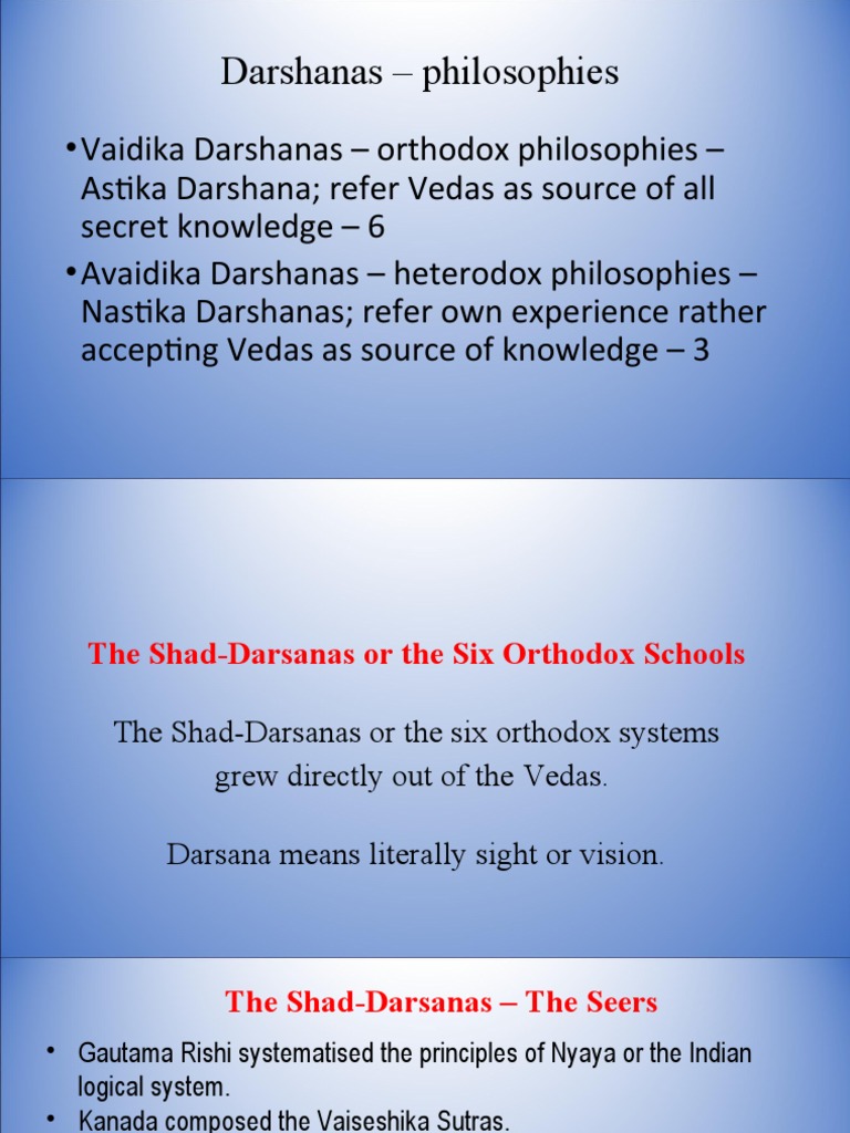 Darshanas - Philosophies | PDF | Hindu Philosophy | Brahman