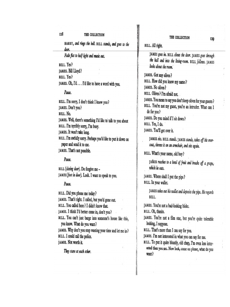 (SCRIPT) The Collection, Bill and James | PDF