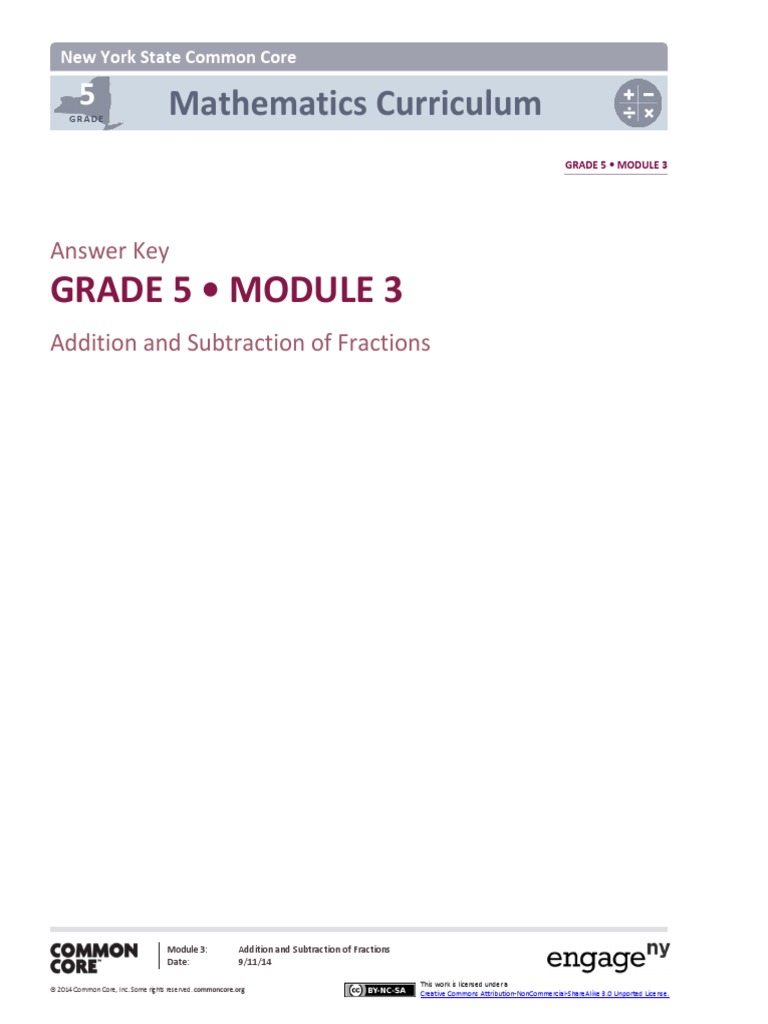 Math g5 m3 Answer Keys | PDF | Common Core State Standards Initiative ...