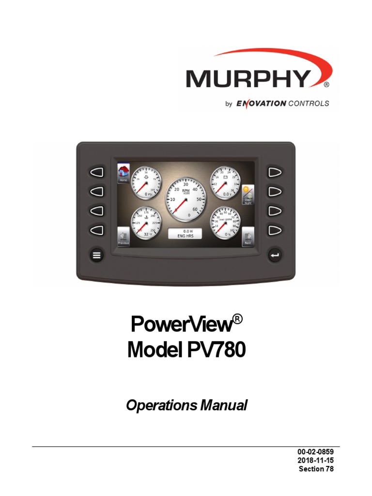Powerview Model Pv780: Operations Manual | PDF | Menu (Computing) | Usb