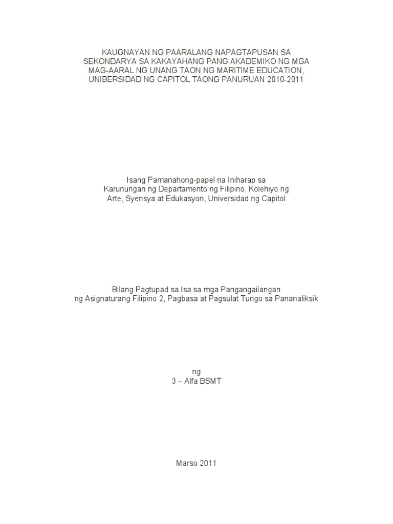 Research Sa Filipino | PDF