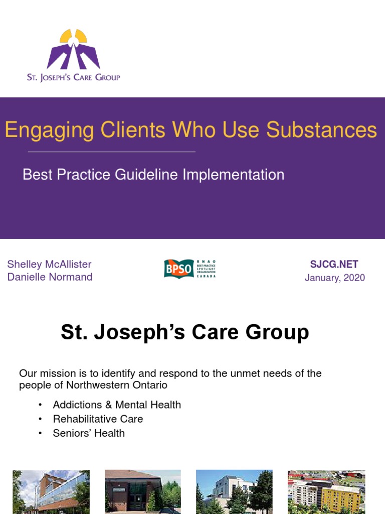 Engaging Clients Who Use Substances RNAO Champion Network Webinar | PDF ...