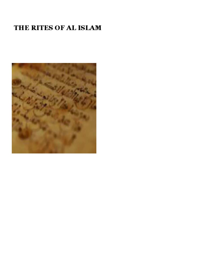Rites of Islam | PDF | Prophets And Messengers In Islam | Jinn