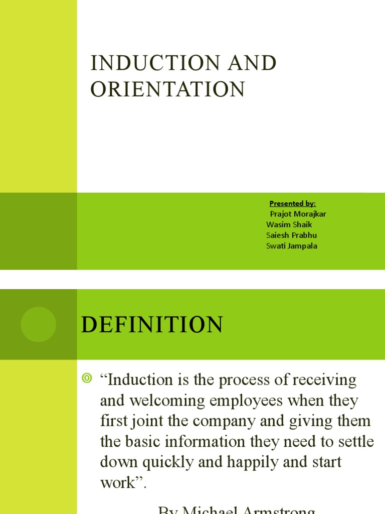 Induction and Orientation Overview | PDF | Employment | Mentorship