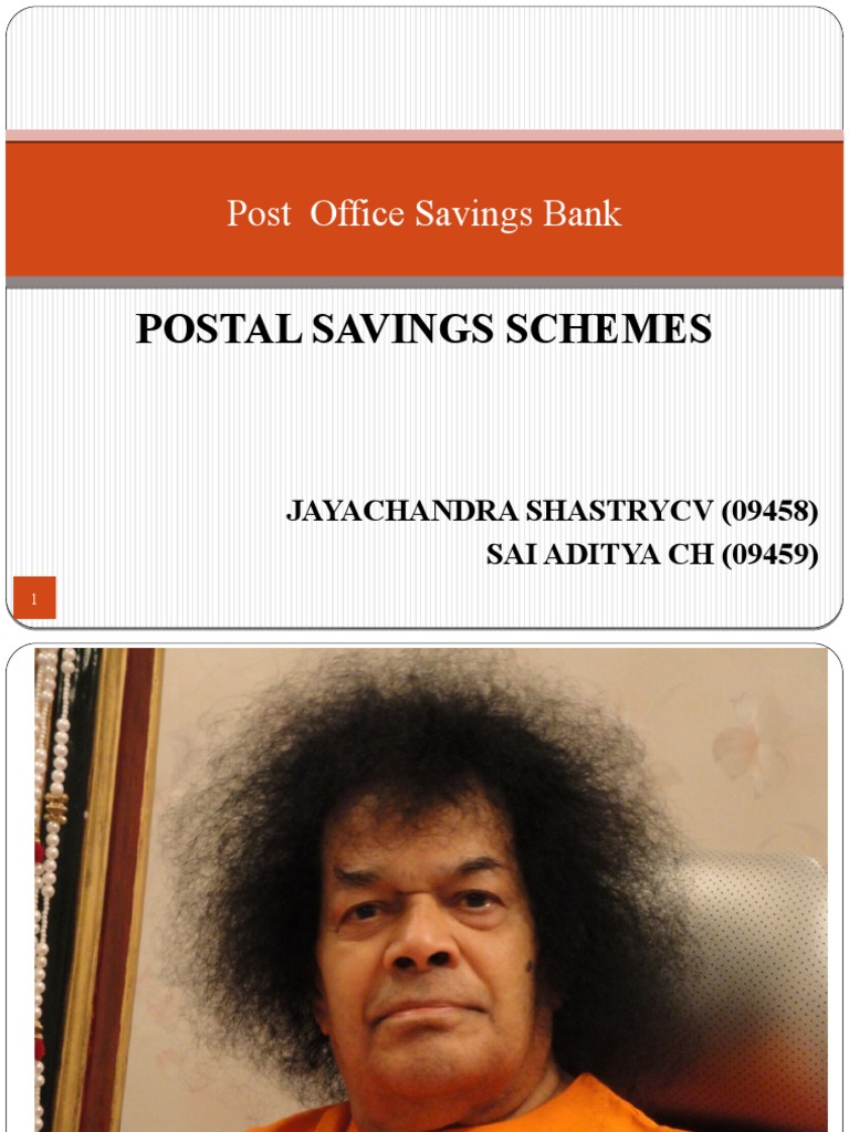 Postal Savings Schemes: Post Office Savings Bank | PDF | Postal Savings ...