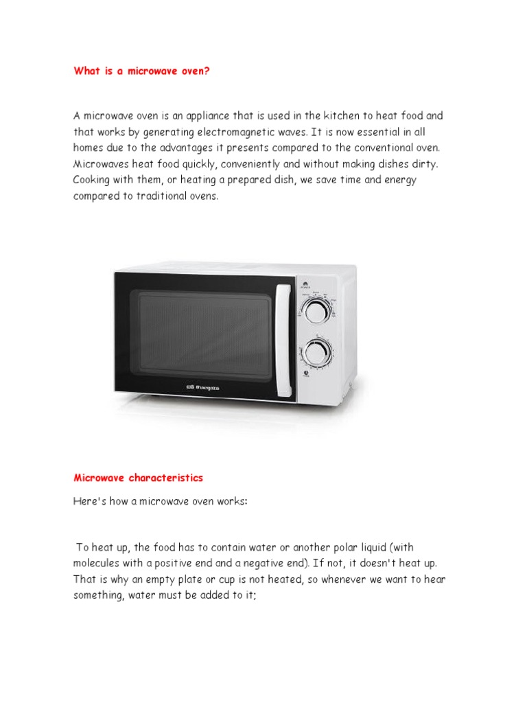 What Is A Microwave Oven | PDF