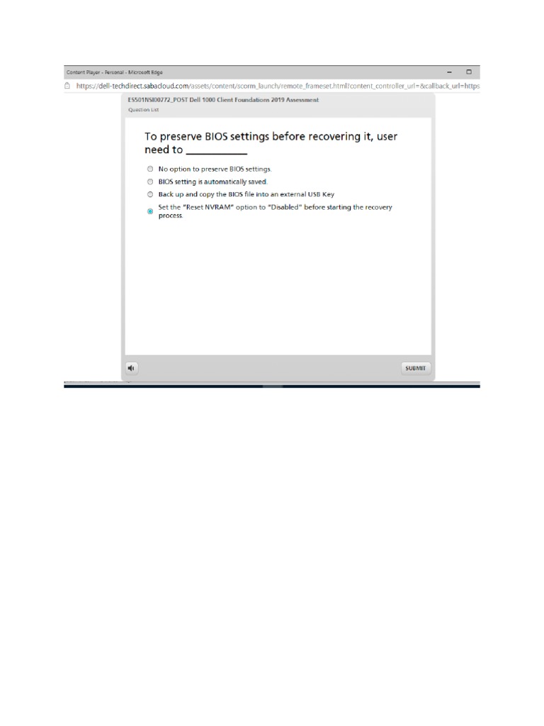 Dell Client Training Answers | PDF