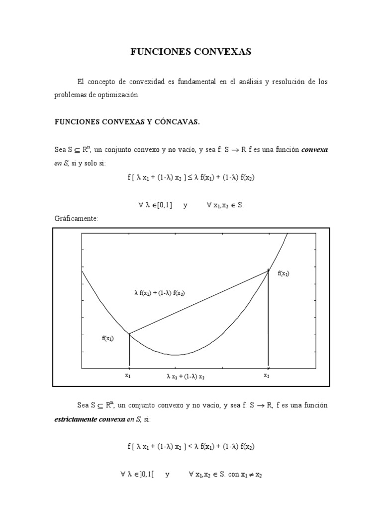 Propiedades de Funciones Convexas | PDF | Conjunto convexo | Función (Matemáticas)