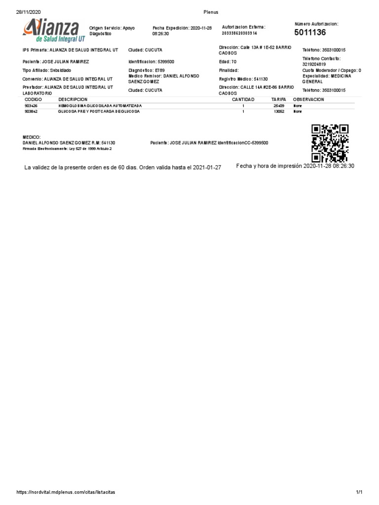 Plenus JOSE JULIAN RAMIREZ3 | PDF | Cuidado de la salud | Medicina
