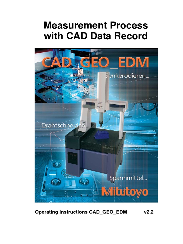 Measurement Process With CAD Data Record: Operating Instructions CAD ...
