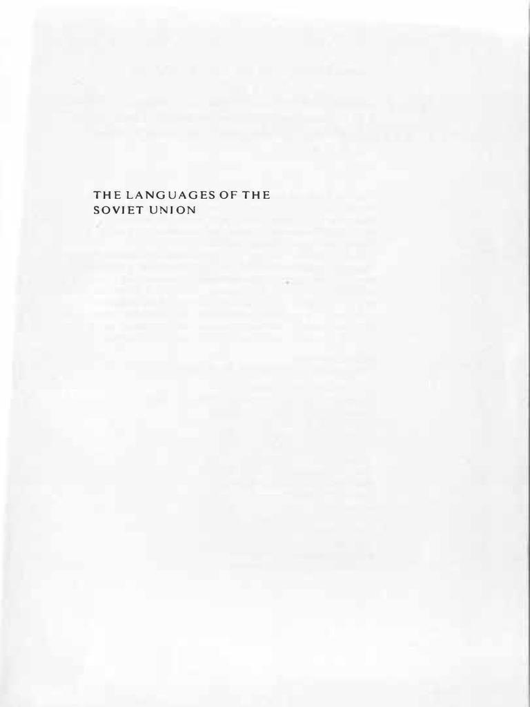 The Languages of The Soviet Union | PDF | Consonant | Russian Language