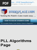 PLL Algorithm Rubik's Cube | PDF | Volume | Recreational Mathematics