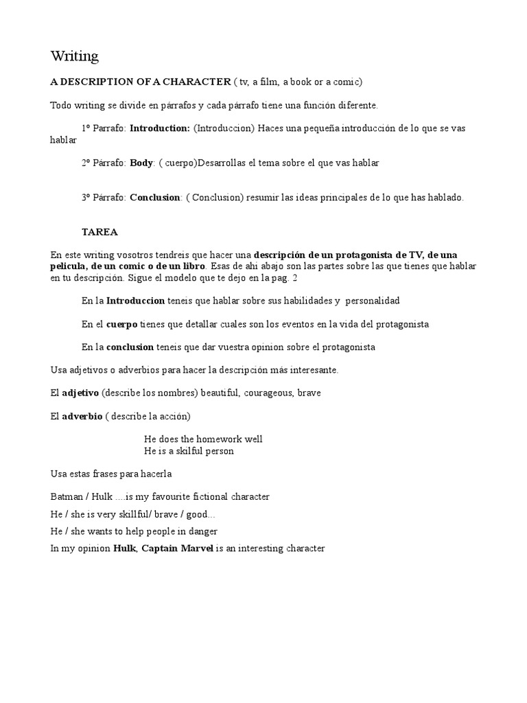 Writing Unit 3 | PDF