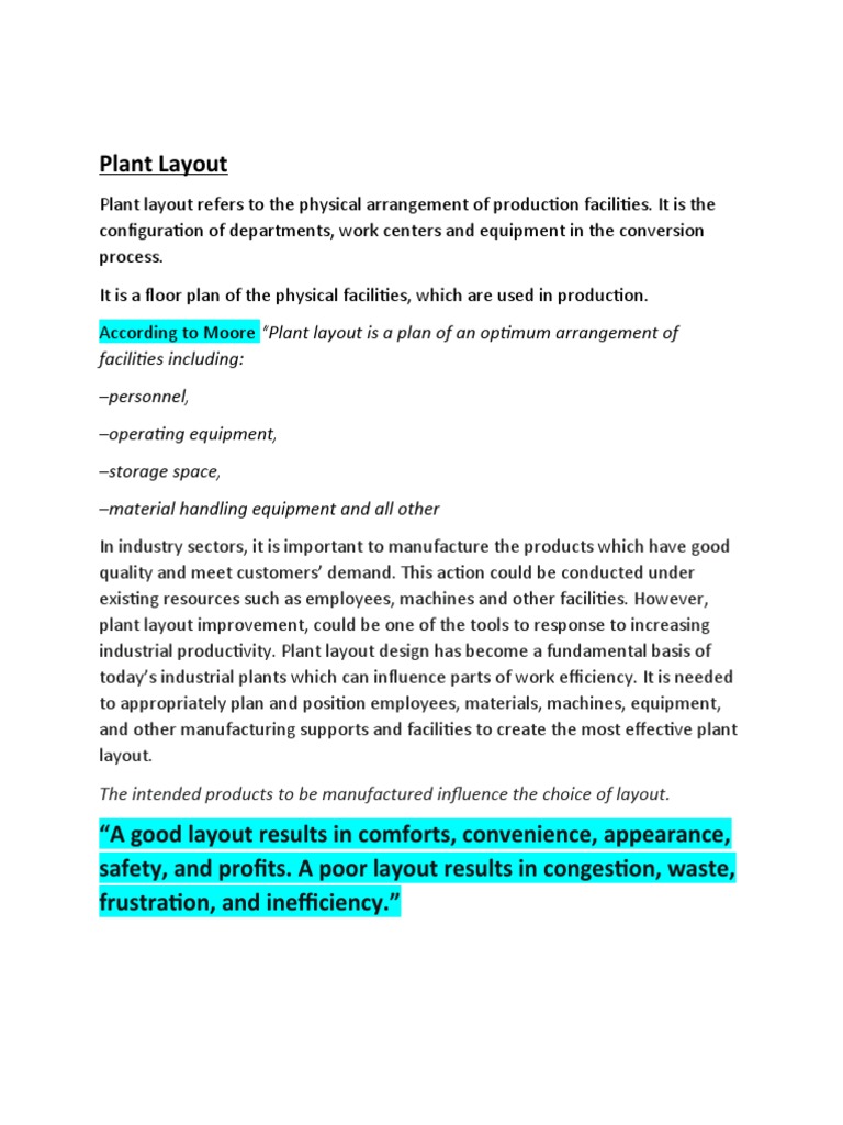 Types of Layout-PPC | PDF | Inventory | Machines