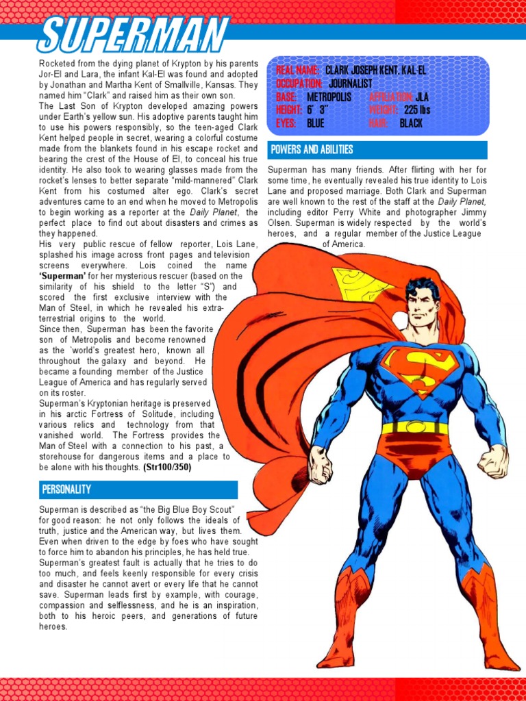 Powers and Abilities: Real Name: Occupation: Base: Height:: Eyes | PDF ...