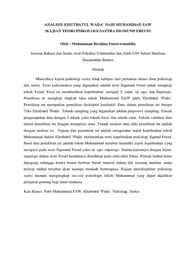 Analisis Khutbatul Wada | PDF