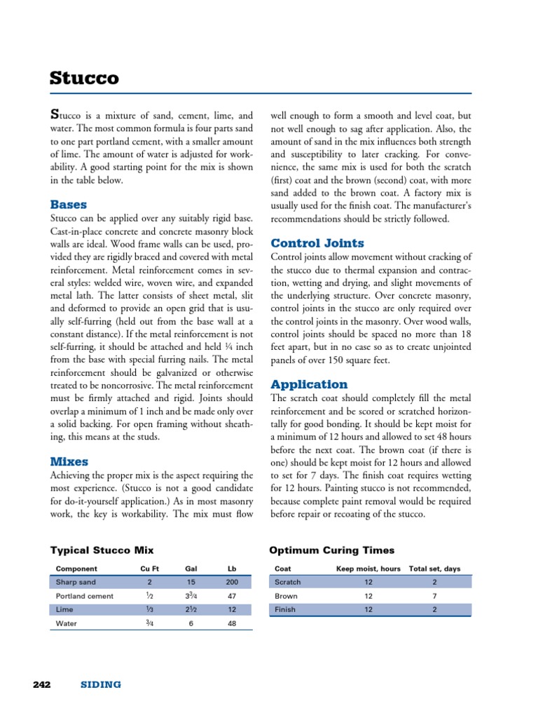 Stucco: Bases Control Joints | PDF