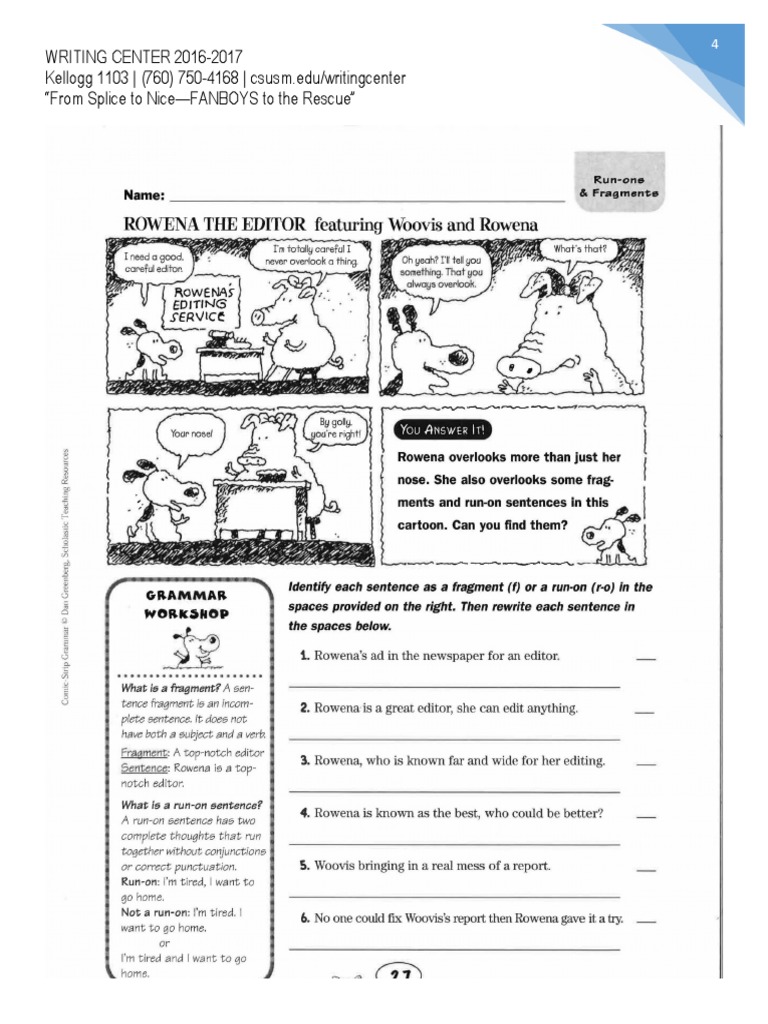 WRITING CENTER 2016-2017 Kellogg 1103 - (760) 750-4168 - Csusm - Edu ...