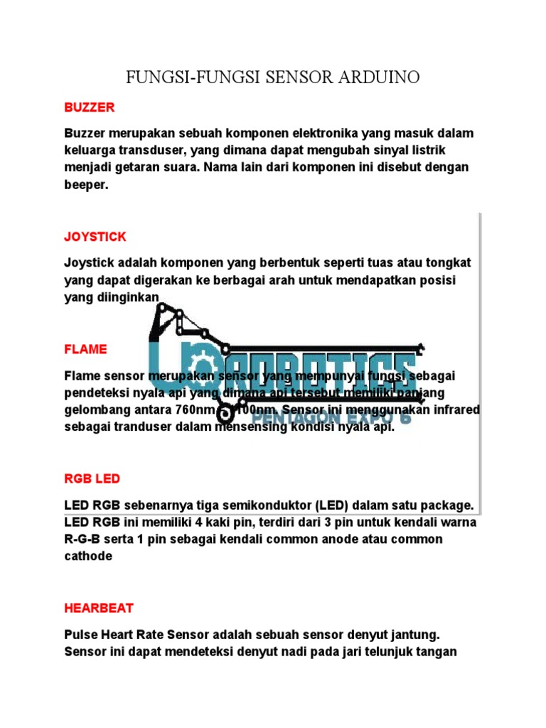 Fungsi Sensor Arduino | PDF